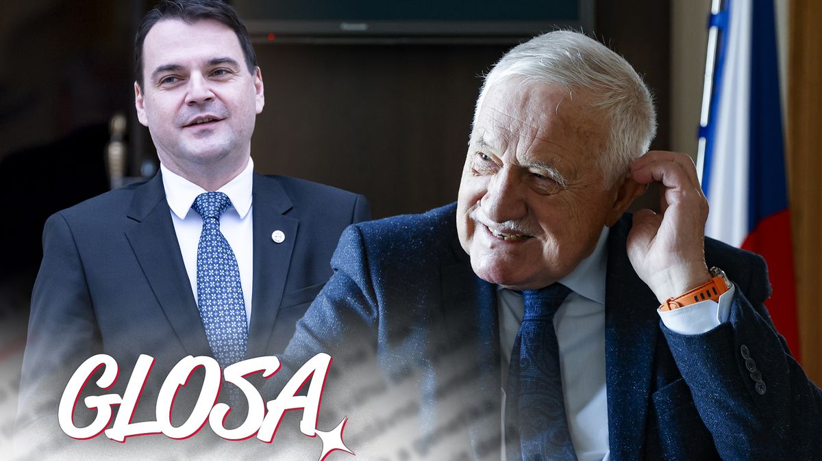 Glosa: Václav Klaus se durdí. Macinku uklohnil docela dobře, ale kluk ...